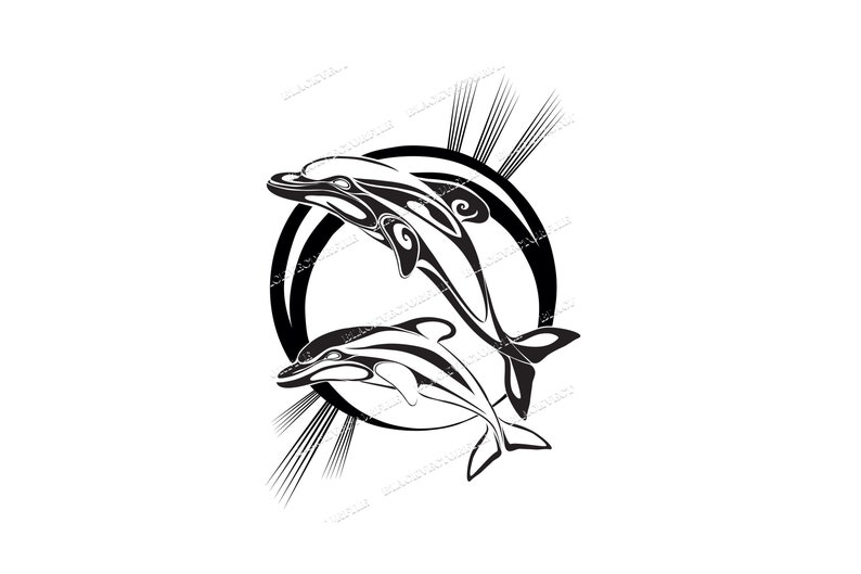 Dolphin Svg Png and Jpeg Eps Files Instant Download Vector - Etsy