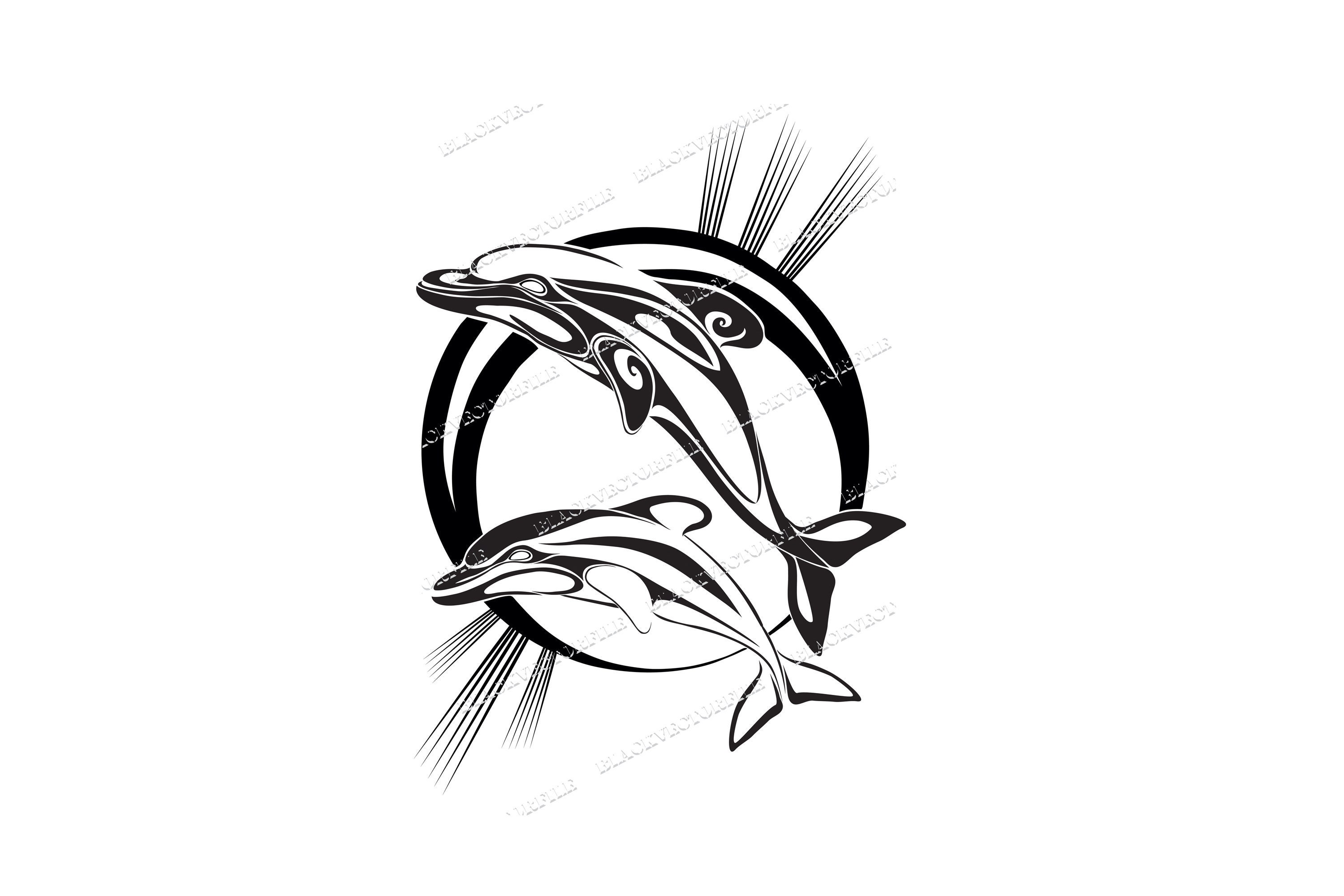 Dolphin Svg Png and Jpeg Eps Files Instant Download Vector - Etsy