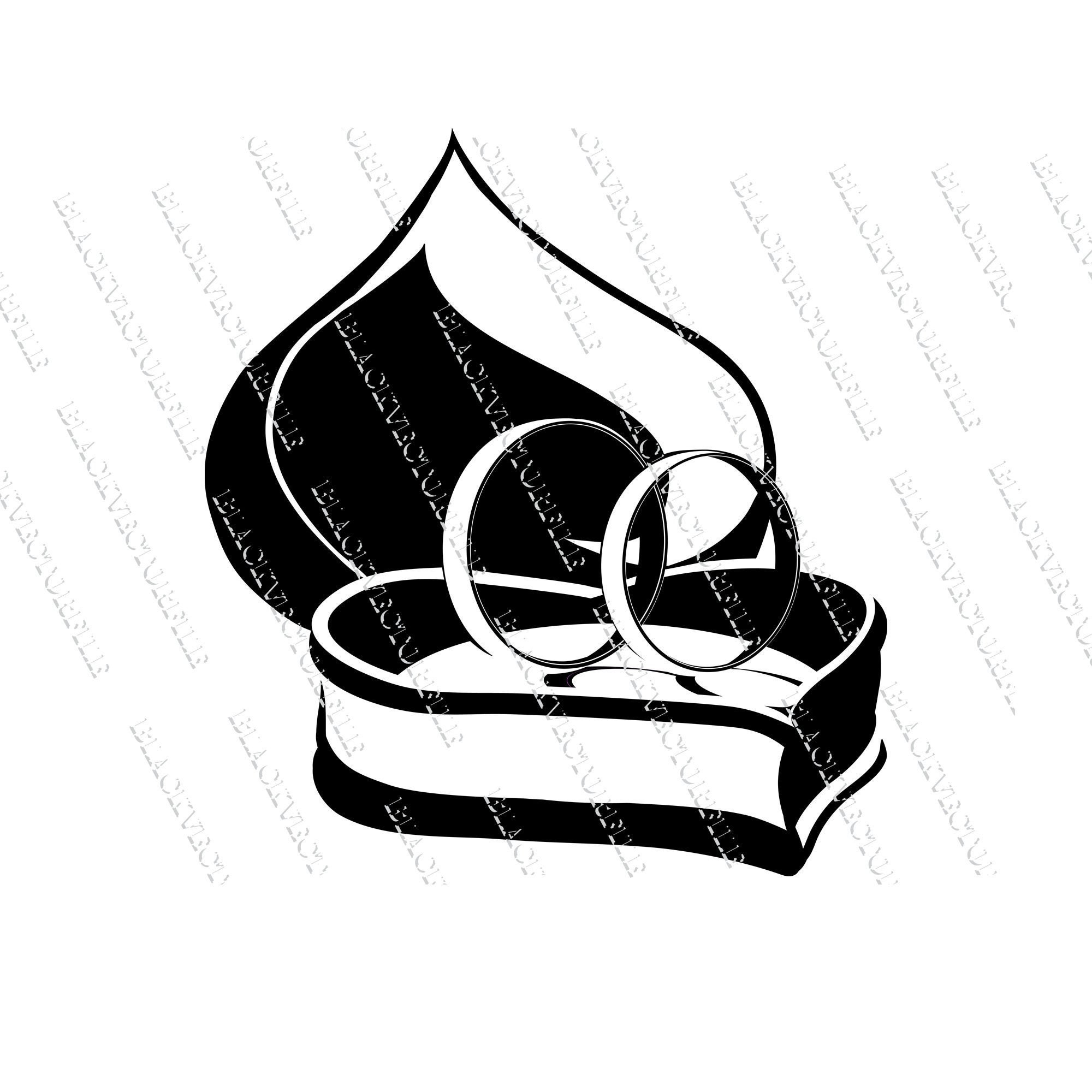 Wedding Rings Svg Png and Jpeg Eps Dxf Files Instant | Etsy