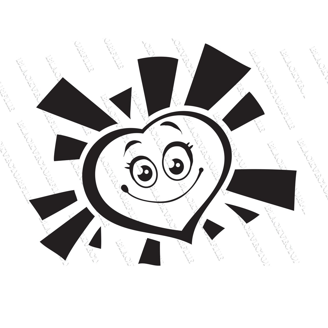 Cute Heart Svg, Png, Jpeg, Eps, Dxf Files, Instant Download, Vector ...