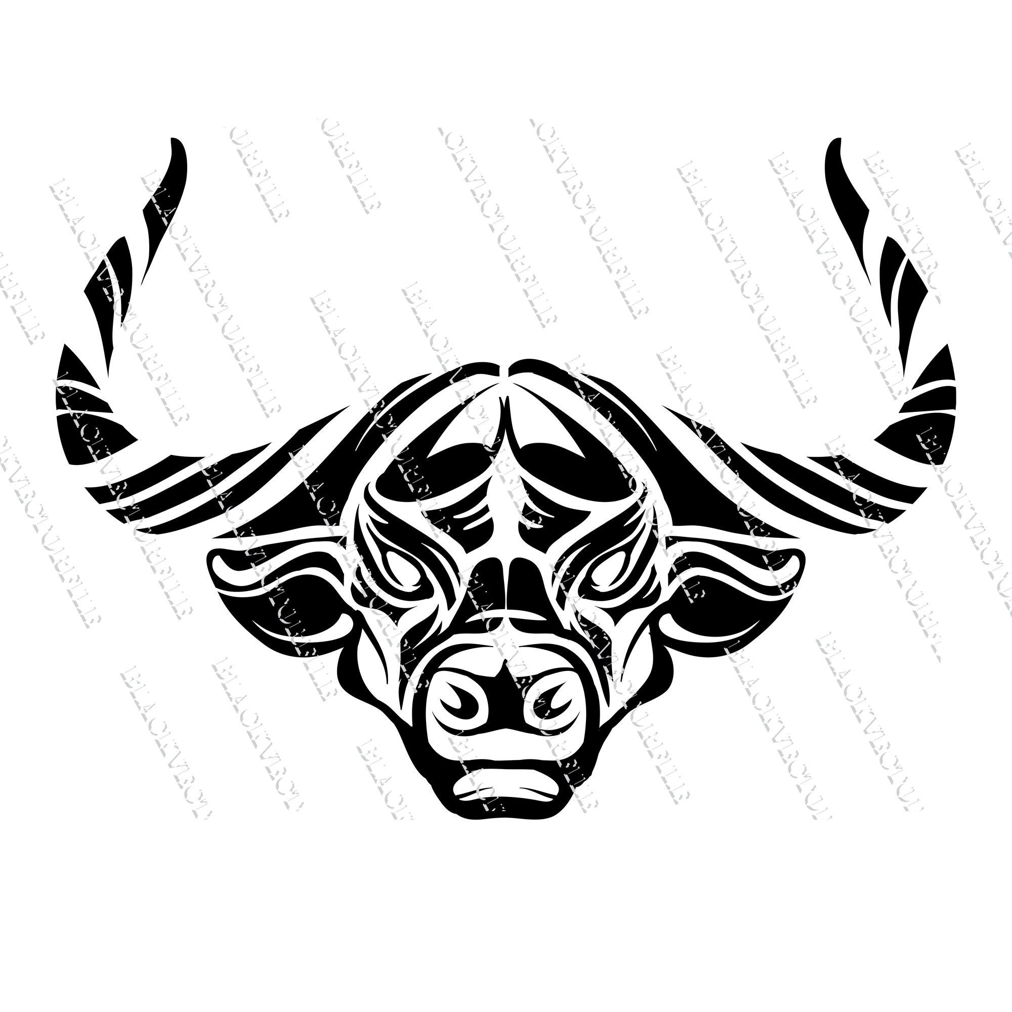 Buffalo Head Svg, Png and Jpeg, Eps, Dxf Files, Instant Download ...