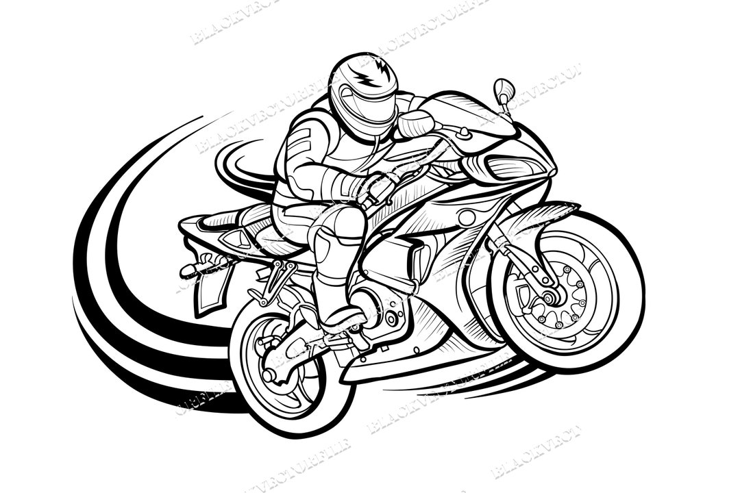 Motorcycle Race in Svg, PNG and JPEG, EPS Files, Instant Download ...