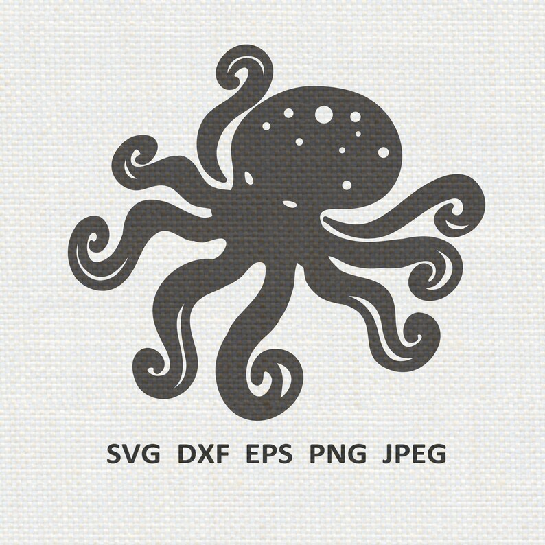 Octopus Svg, Png and Jpeg, Eps, Dxf Files, Instant Download, Vector ...
