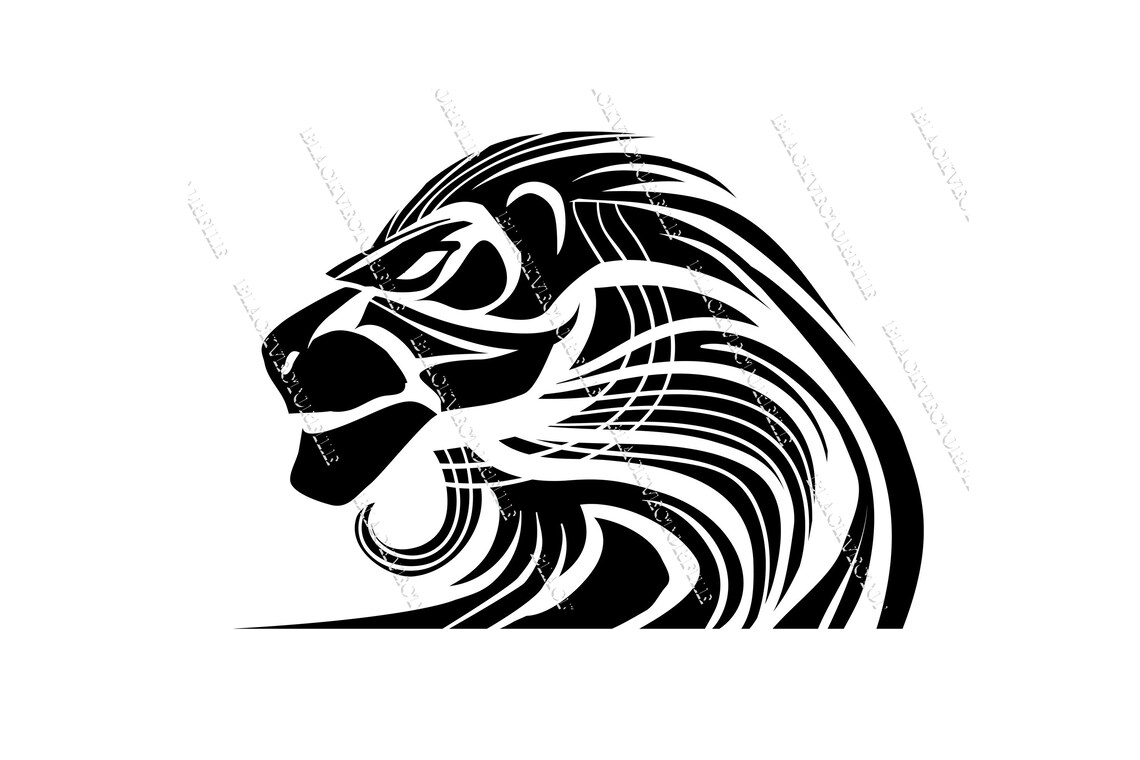 Lion Head Svg Png and Jpeg Eps Files Instant Download Lion | Etsy