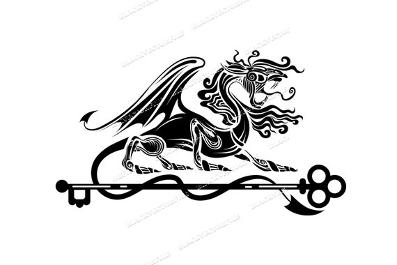 Dragon with Key Svg Png and Jpeg Eps Files Instant | Etsy