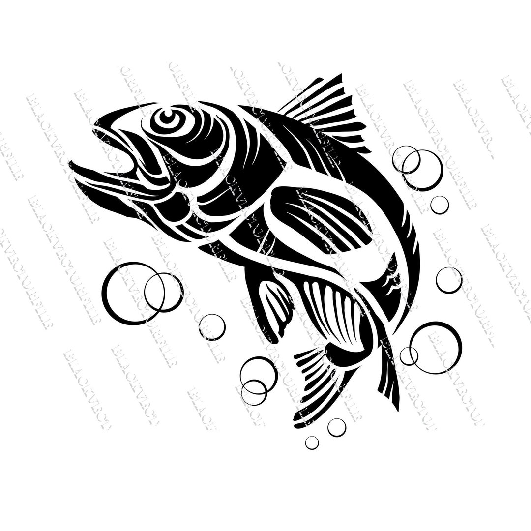 Fish Svg, Png and Jpeg, Eps, Dxf Files, Instant Download, Vector Files ...