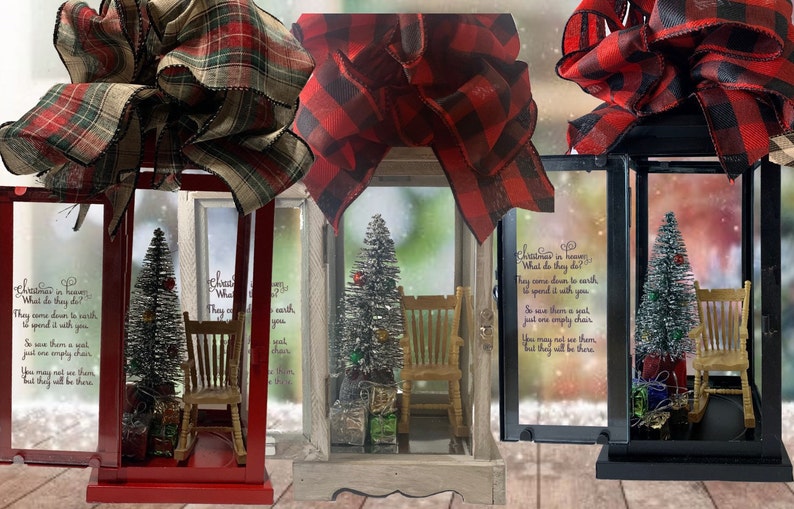 Christmas in Heaven Empty Chair Memorial Lantern Best of - Etsy