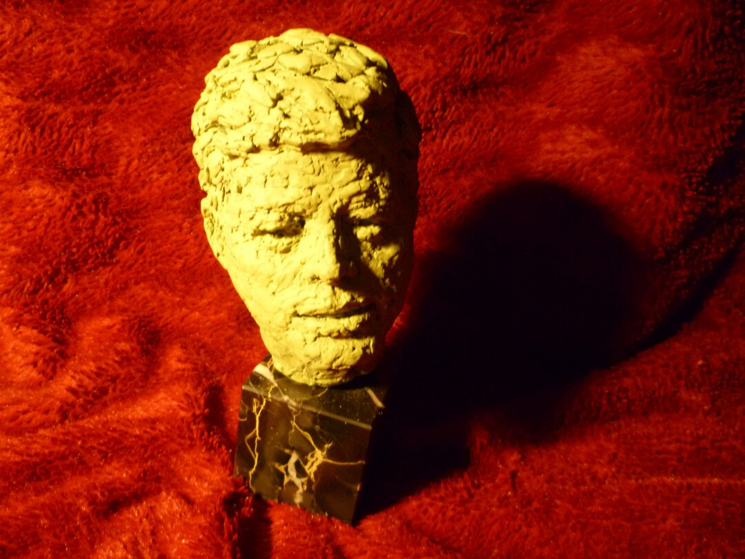 John F Kennedy, Bust on Marble 9, 5wide 6 Long. - Etsy