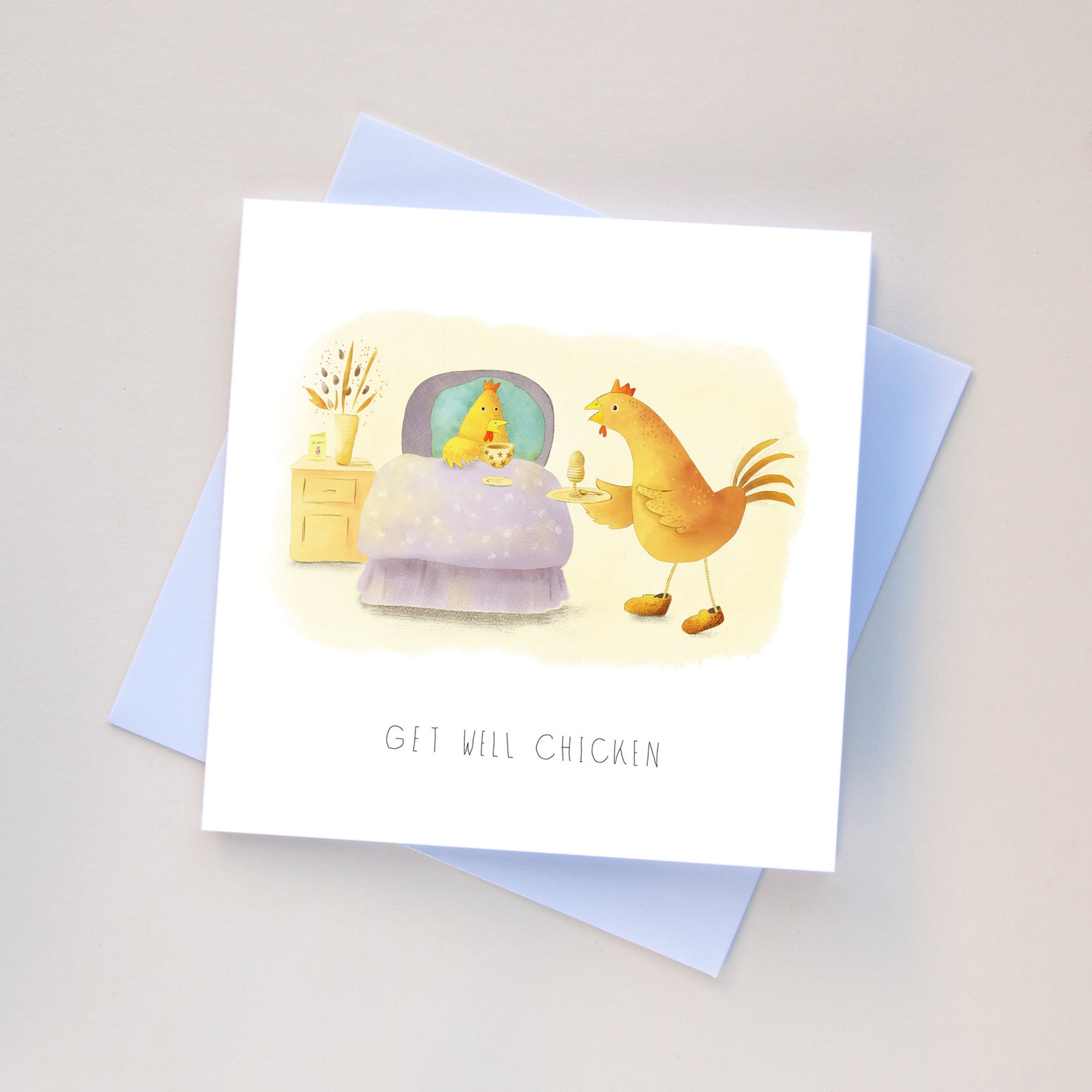 Get Well Chicken | Get Well Soon Card - Etsy