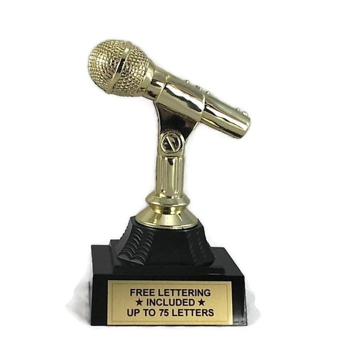 Microphone Trophy Open Mic Karaoke Announcer Public - Etsy.de