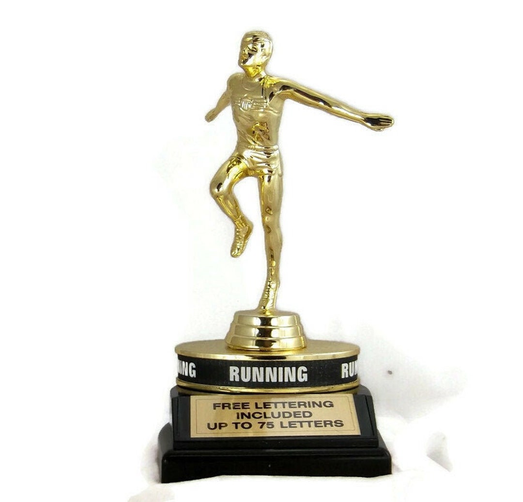 Running Trophy Male Race Dash 5K Marathon Sprint Jog - Etsy
