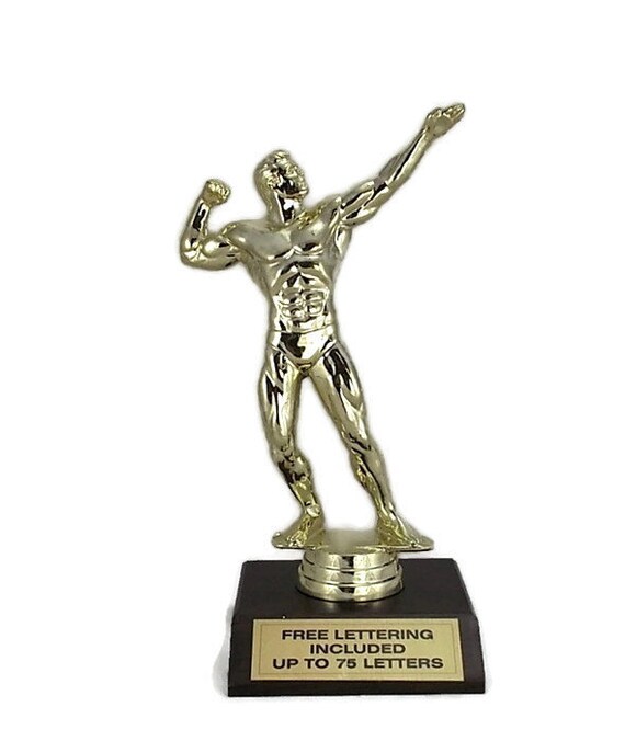 Body Builder Trophy Posing Male Health Fitness Contest - Etsy