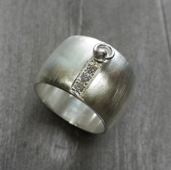 Ring of O Silver Ring Wide Brilliant O-Ring Silver Ring | Etsy