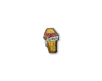 Dead Inside Coffin Enamel Pin - Etsy