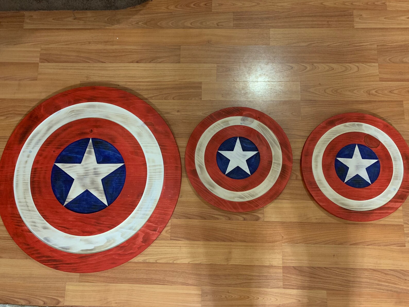 Illuminated Captain America Wooden Wall Art With LED Lighting, Captain ...