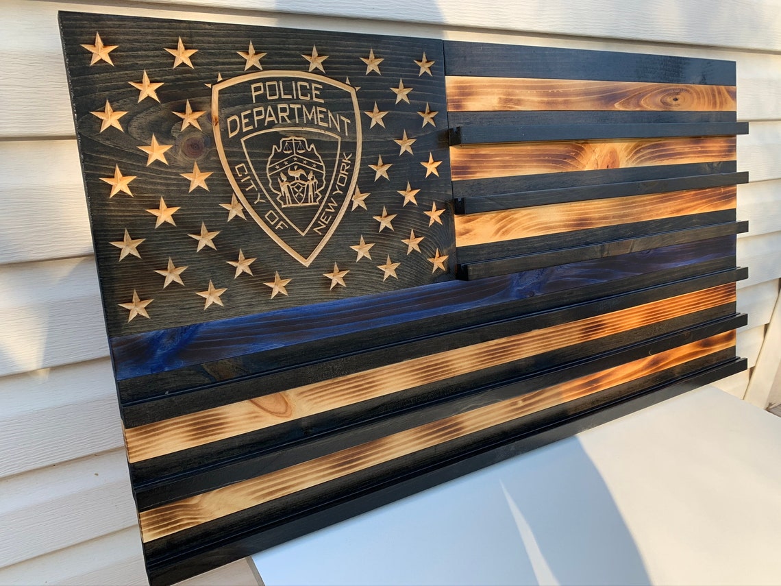 Challenge Coin Display Thin Blue Line Flag American Flag - Etsy