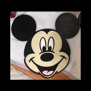 Hand Painted Mickey Mouse Face, Disney Decor, Art Project Blanks - Etsy