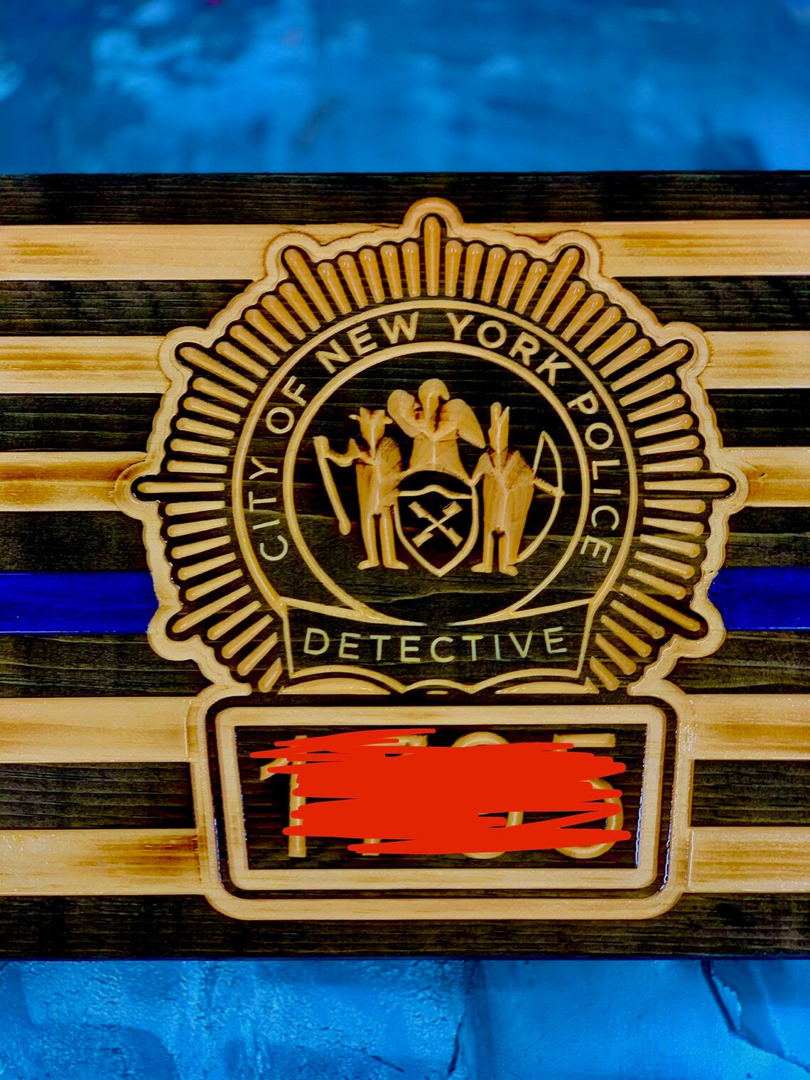 Thin Blue Line Wooden Flag Police Graduation Police Academy - Etsy