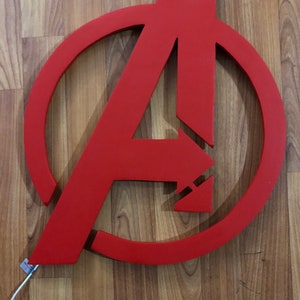 Illuminated Avengers Wooden LED Sign, Wall Sign, Avengers Wall Art ...