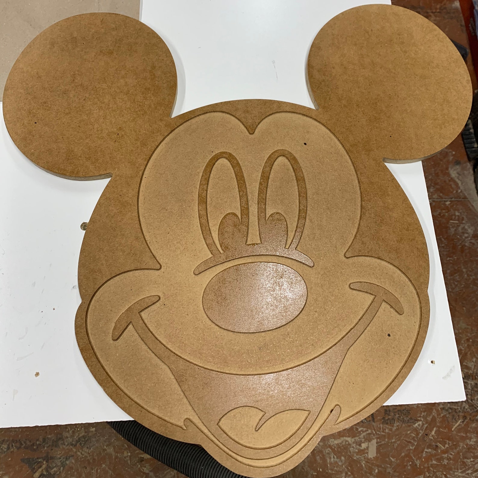 Hand Painted Mickey Mouse Face Disney Decor Art Project | Etsy