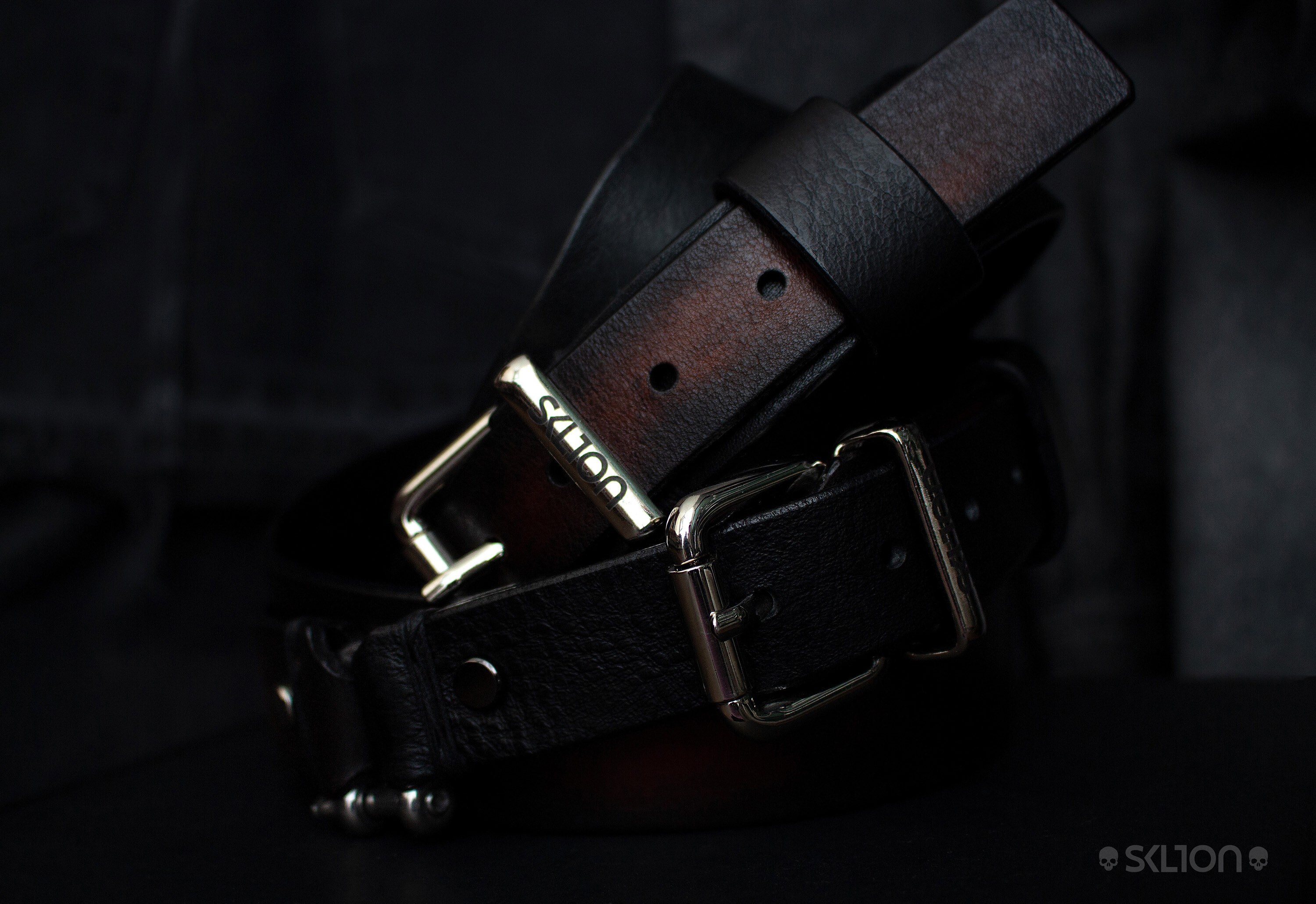 Belts SKLTON bone Skeleton in Black Color With Brown Soft - Etsy