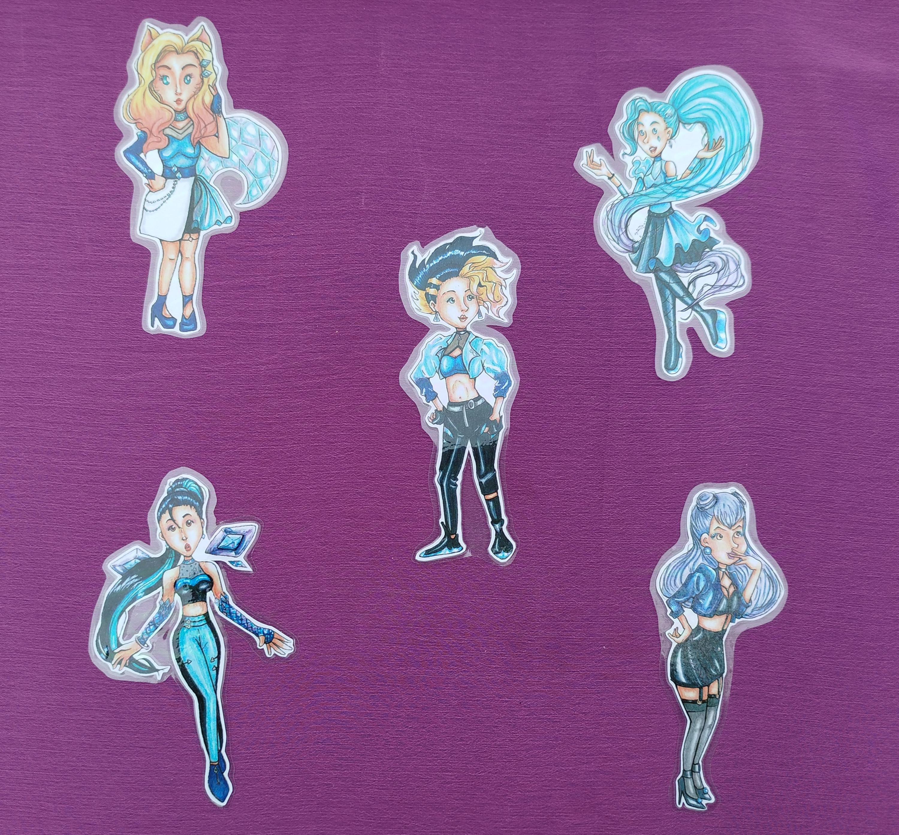 Kda, Evelynn Ahri Akali Seraphine Kaisa, Laminated Bookmark, Bookmark ...
