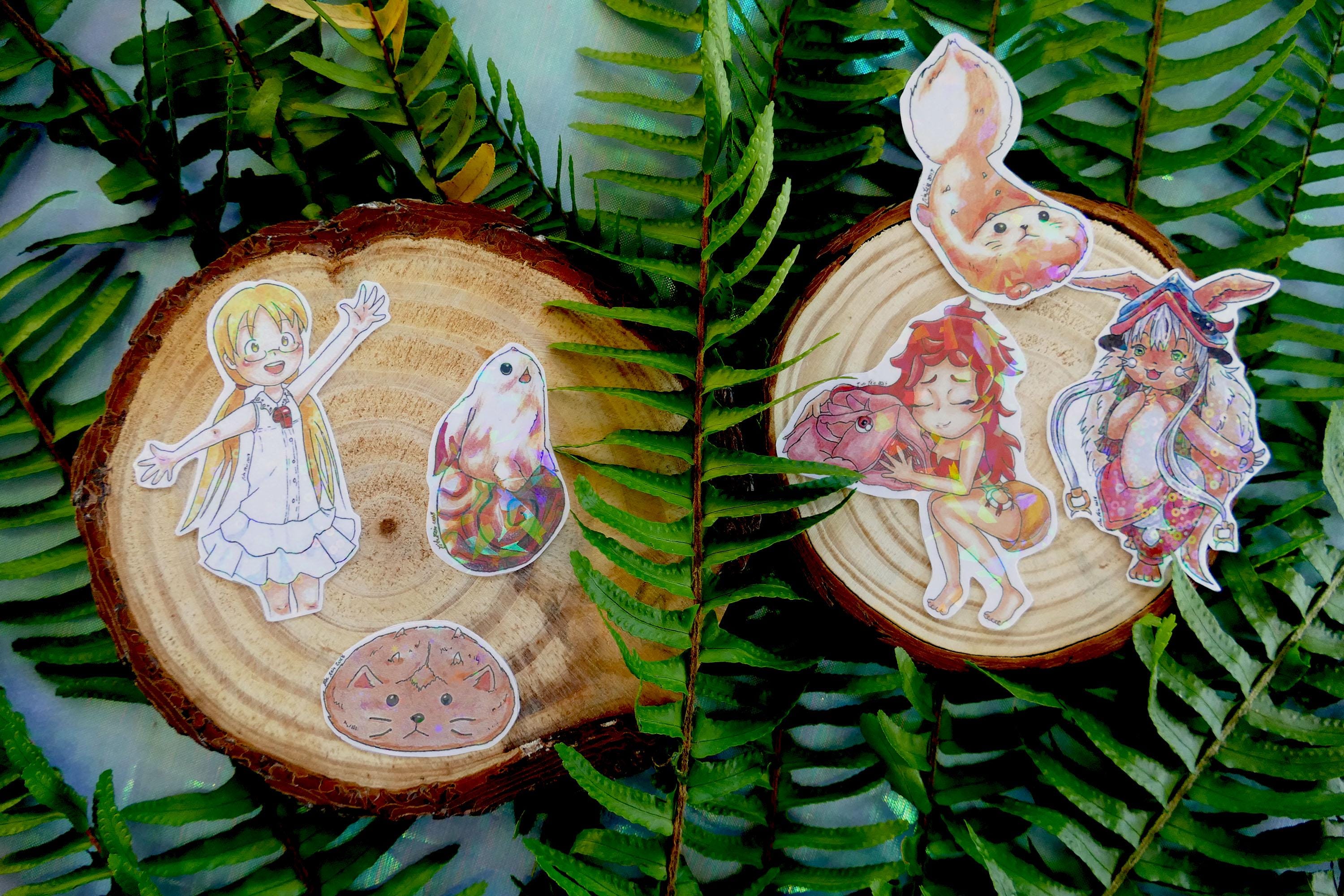 Anime Sticker Pack,kawaii Stickers,cute Holographic Stickers,fluffy ...