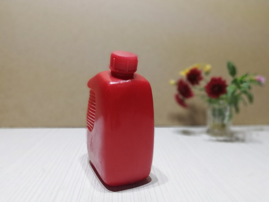 Canteen for Water Red Plastic Water Bottle Tourist Flask - Etsy