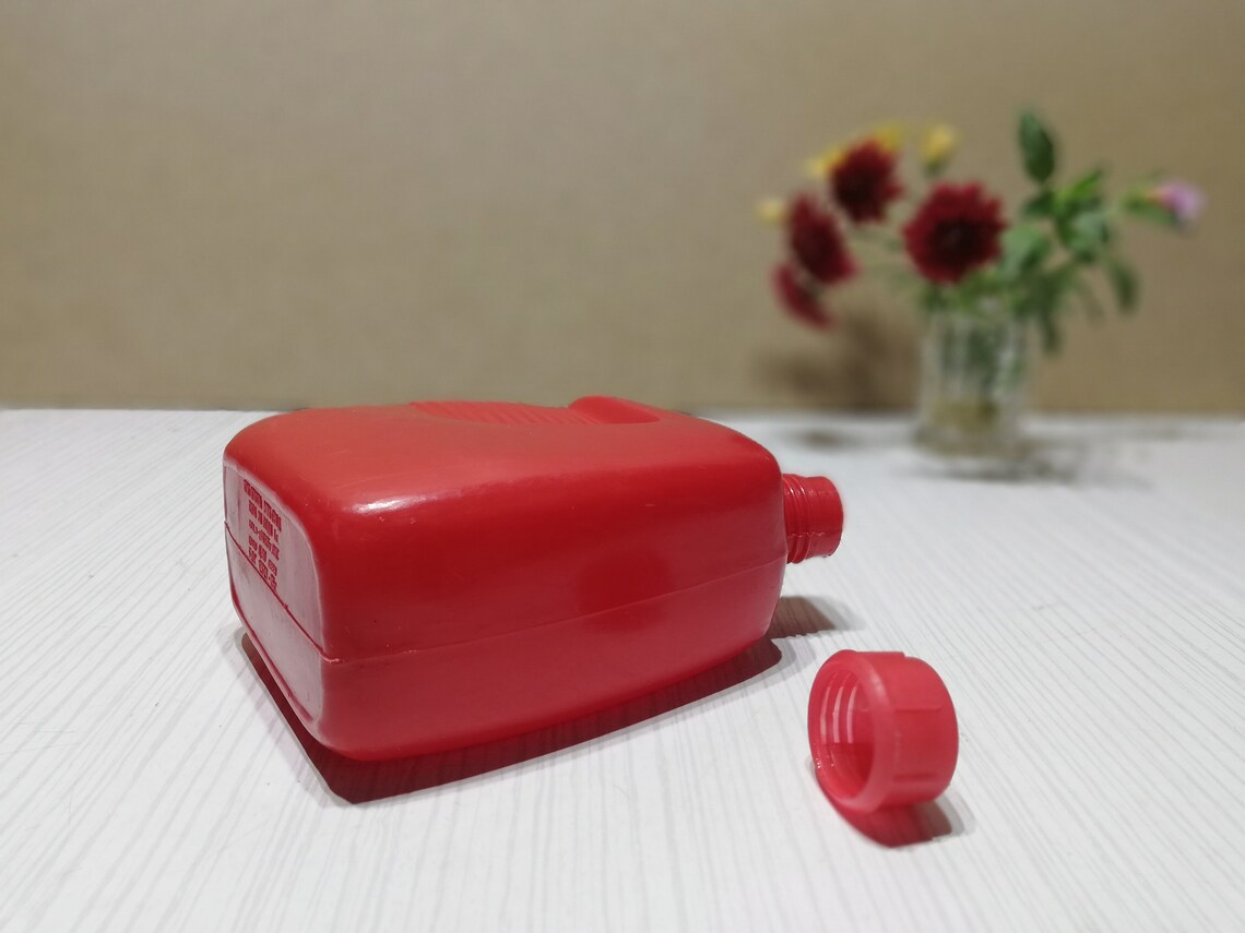 Canteen for Water Red Plastic Water Bottle Tourist Flask - Etsy