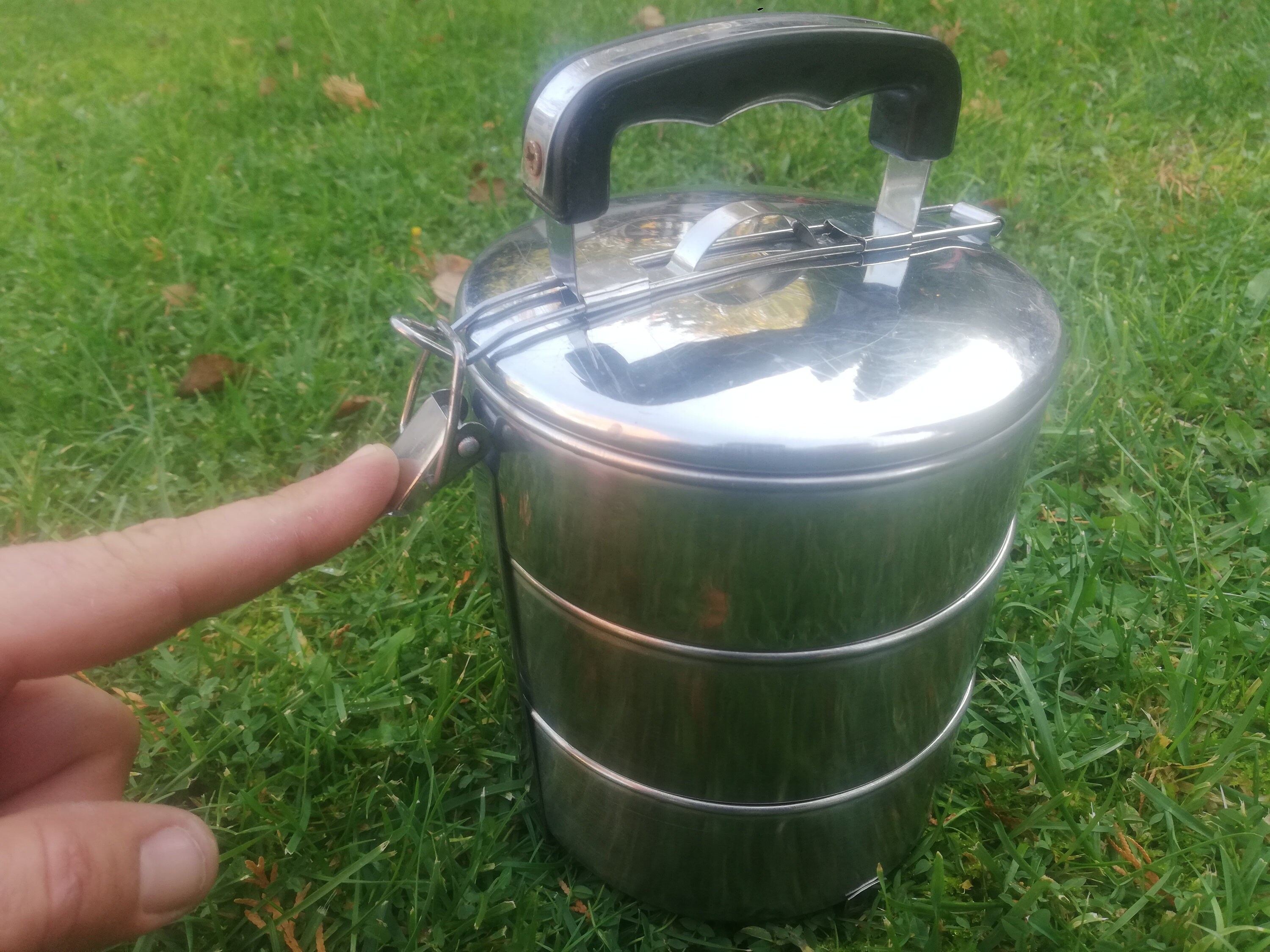 Vintage Food Container Stainless Steel Lunch Boxes Set of Three Food ...