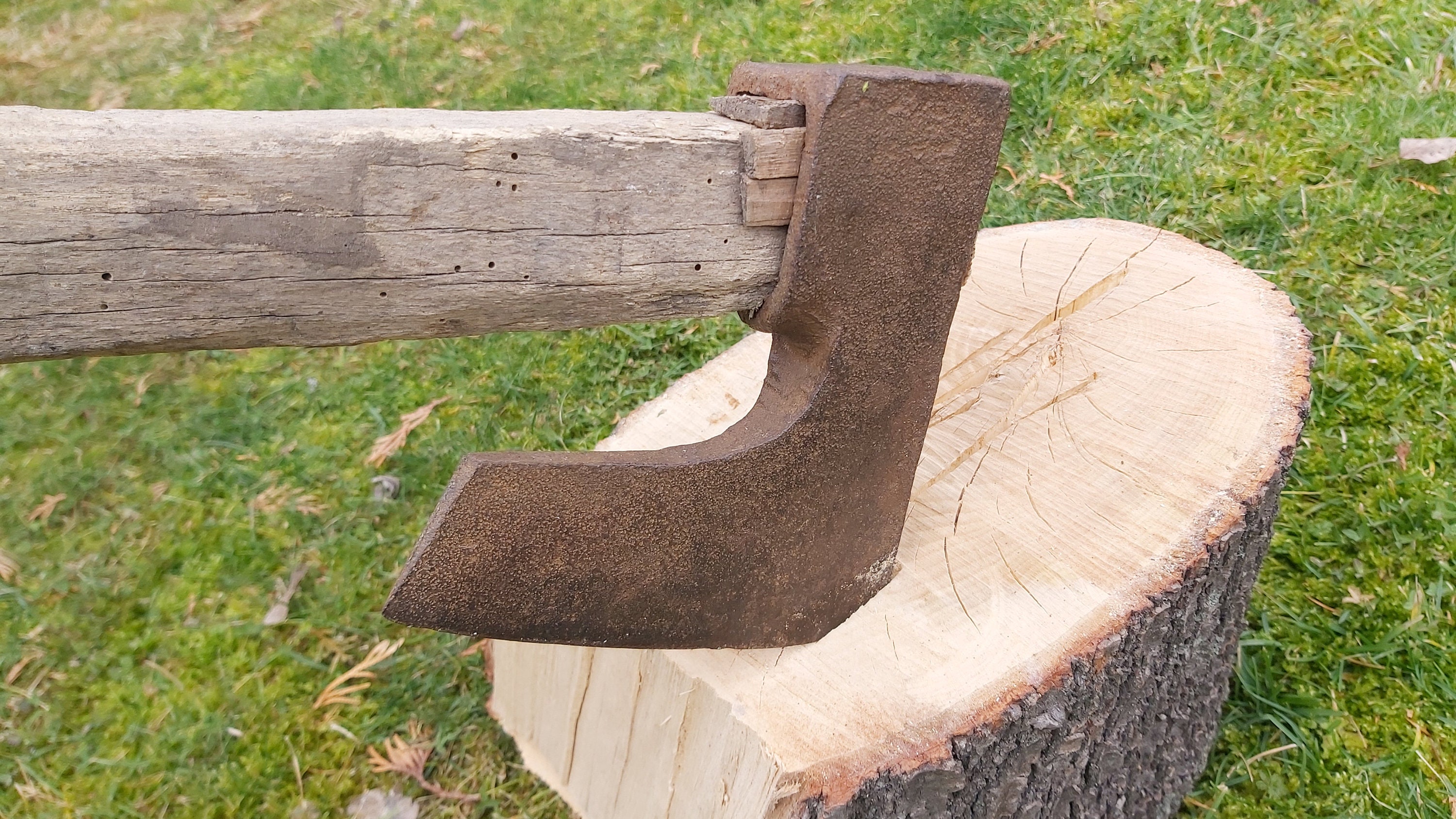 Hand Wrought Iron Axe: Antique Woodworking Hatchet, Primitive Tool - Etsy