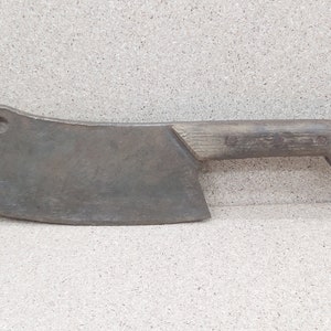Vintage Cleaver - Primitive Meat Knife - Bone Chopper - Heavy Butcher ...