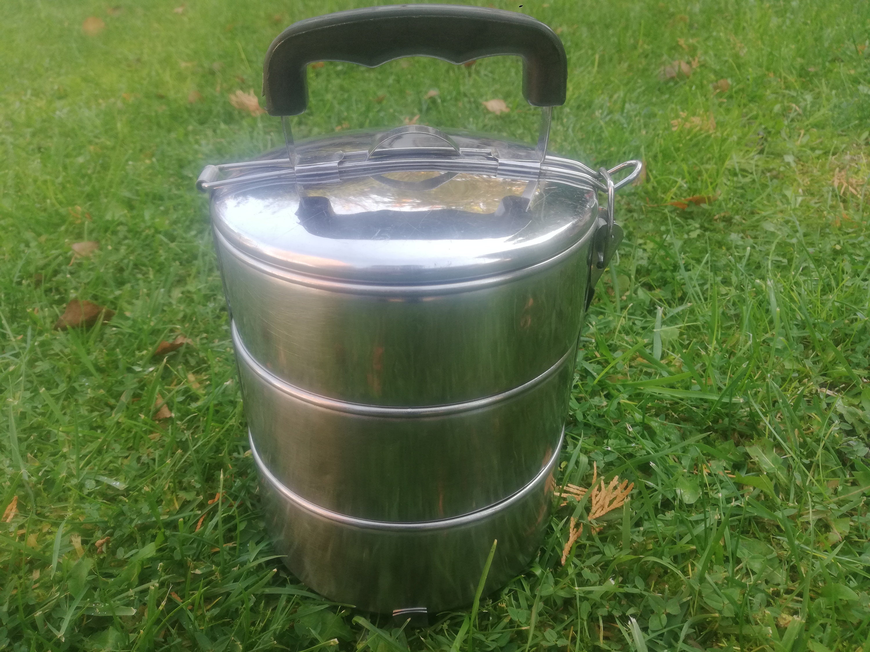 Vintage Food Container Stainless Steel Lunch Boxes Set of Three Food ...