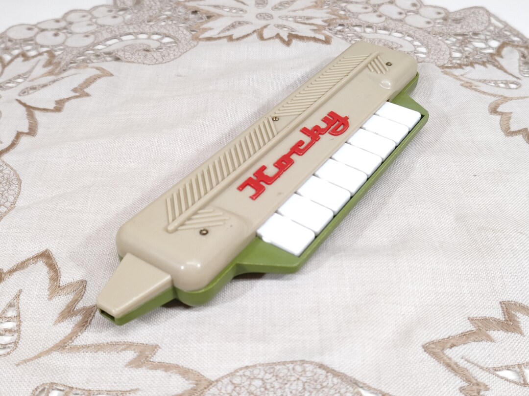 Vintage Children's Keyboard Musical Instrument - Plastic Blow Harmonica ...
