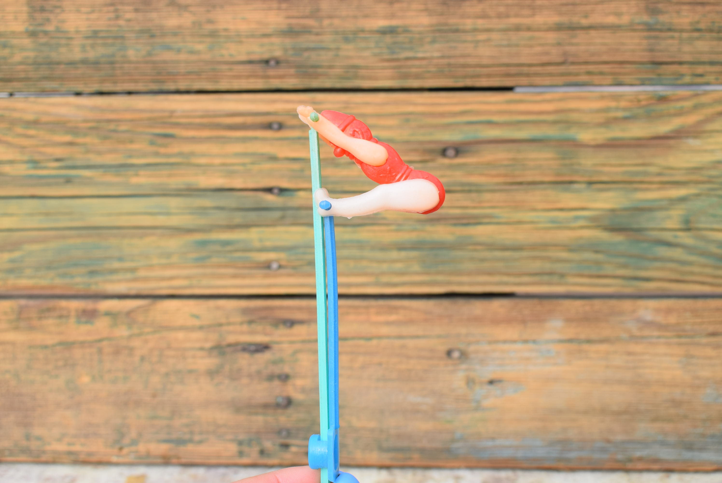 Mechanical Plastic Toy From 80s Acrobat Stick Circus Artist - Etsy