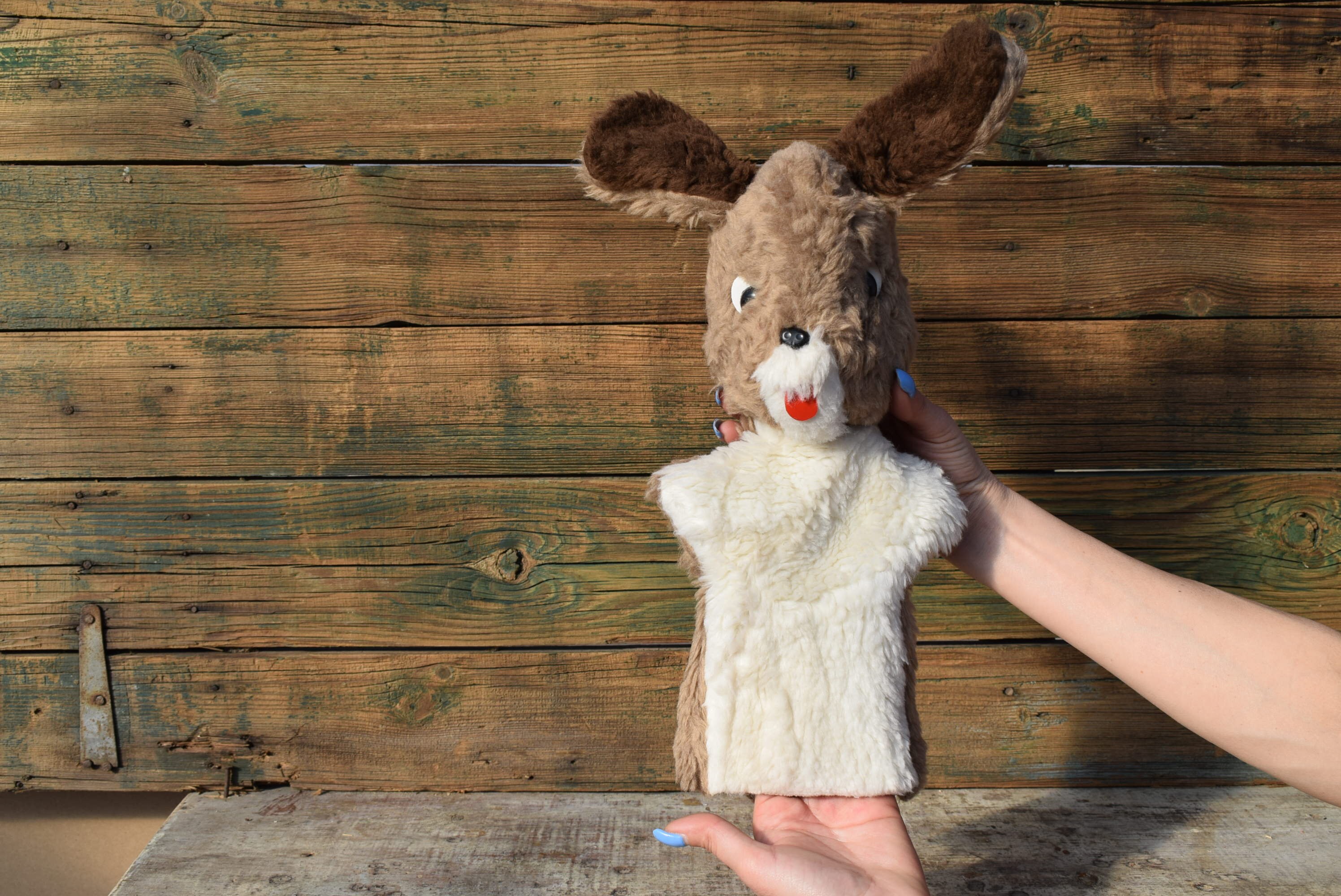 Vintage Plush Toy From 70s Plush Hand Toy Old Hand-plunged - Etsy