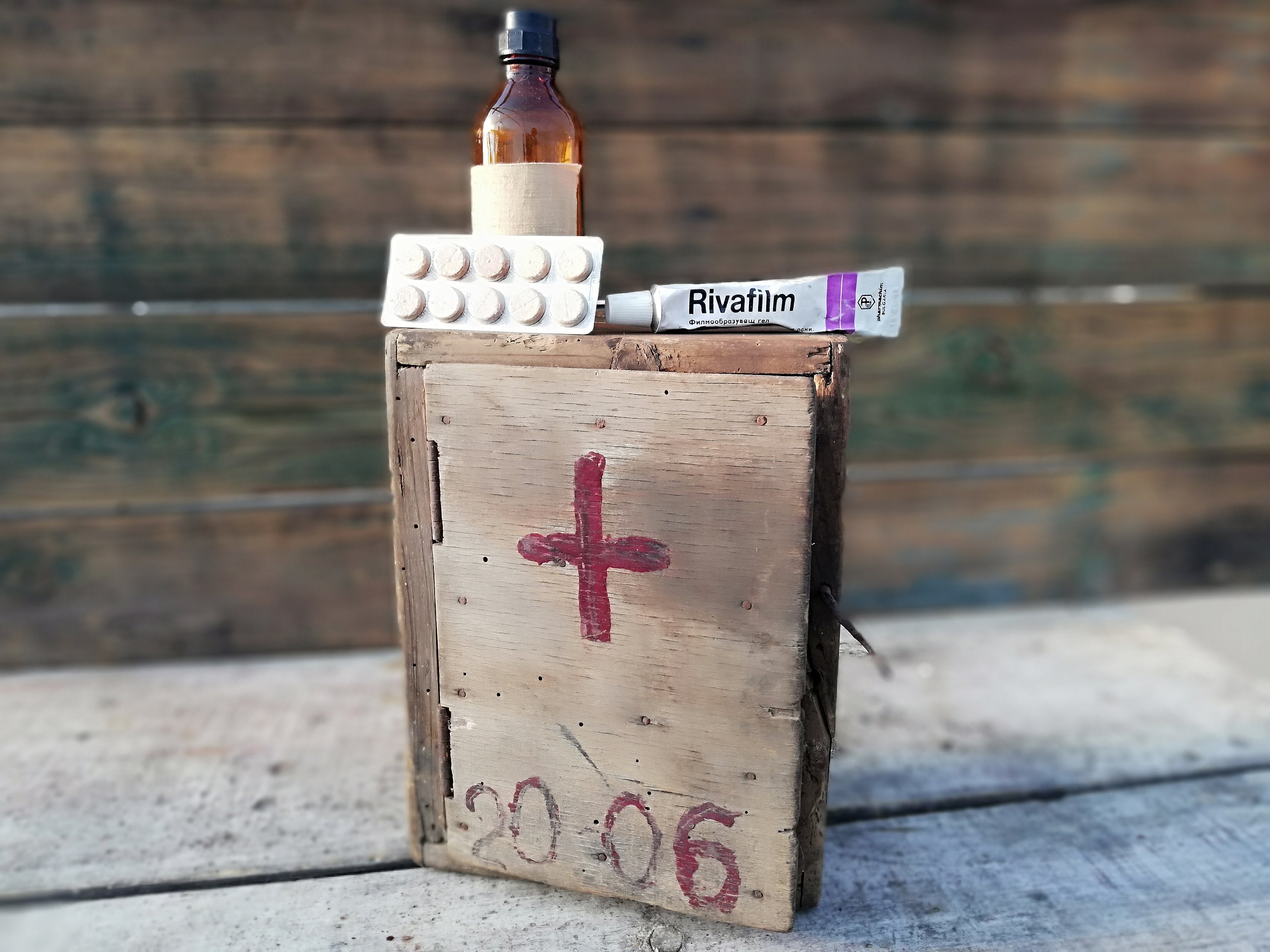 Antique Handmade Wooden Box-red Cross Wooden Cabinet From | Etsy