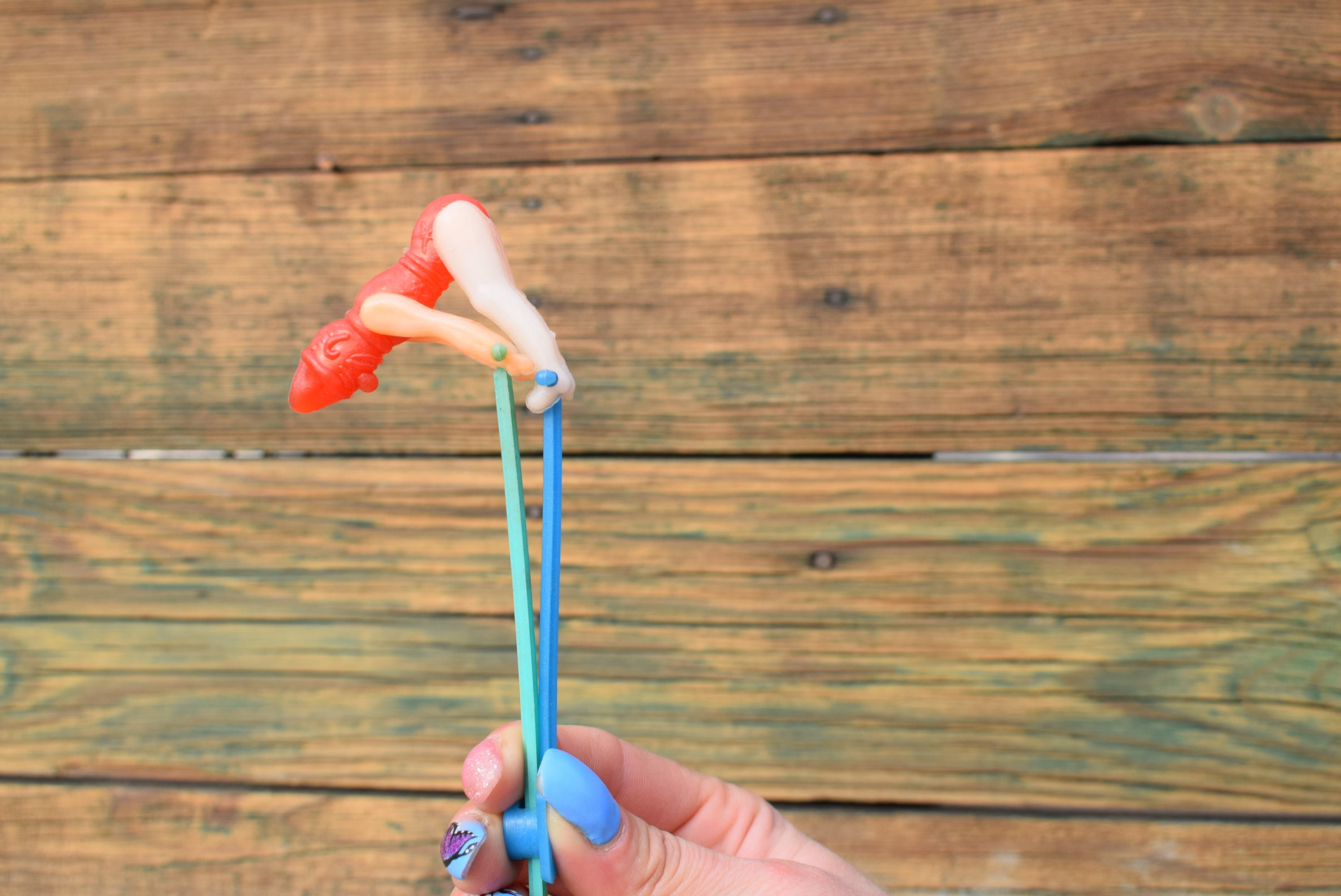 Mechanical Plastic Toy From 80s Acrobat Stick Circus Artist - Etsy