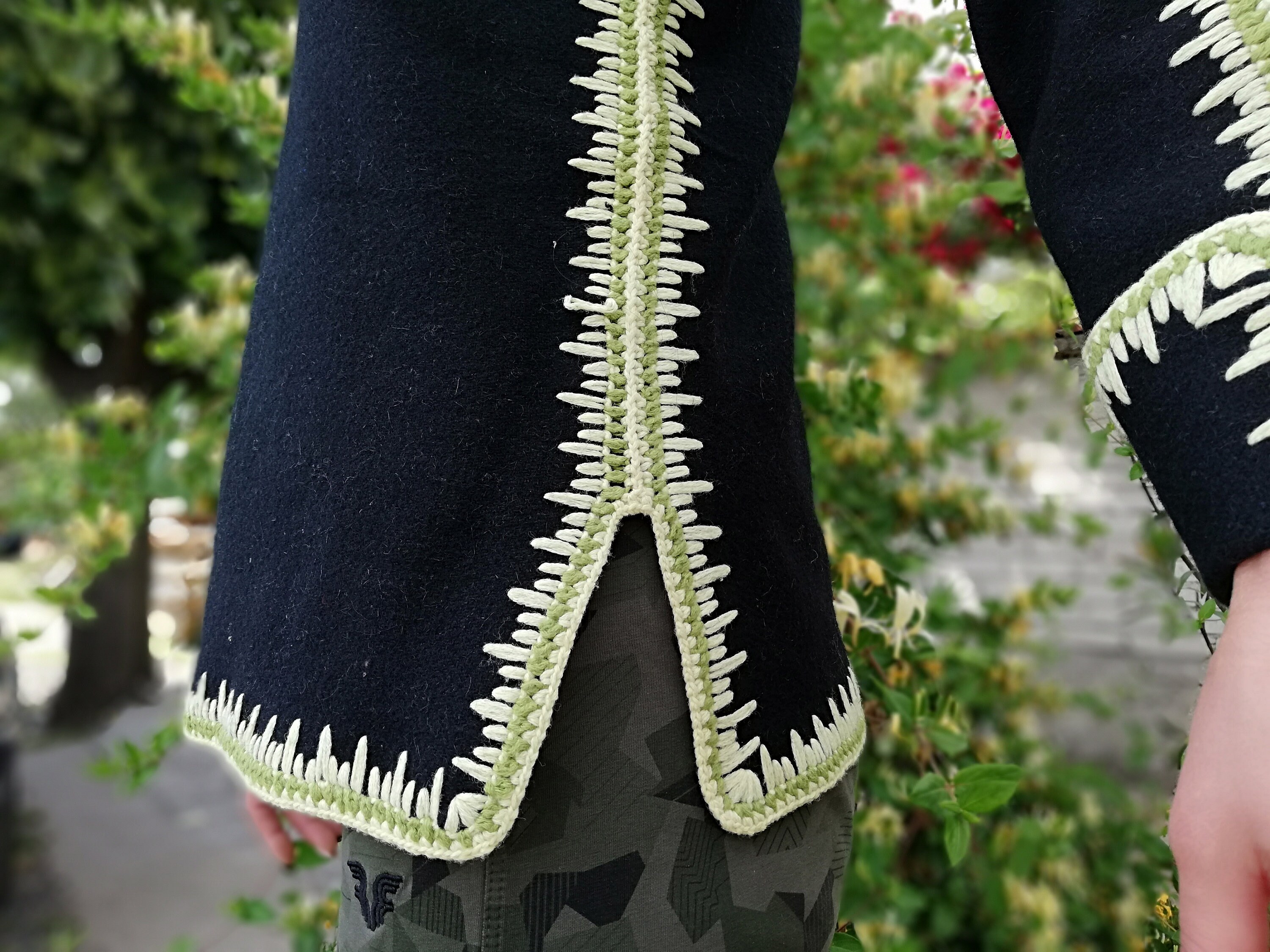 Handmade Garment Black Woolen Garment With Yarn European | Etsy