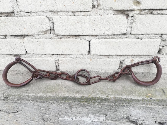 Antique Shackles Horse Leg Forged Iron Double Shackles | Etsy