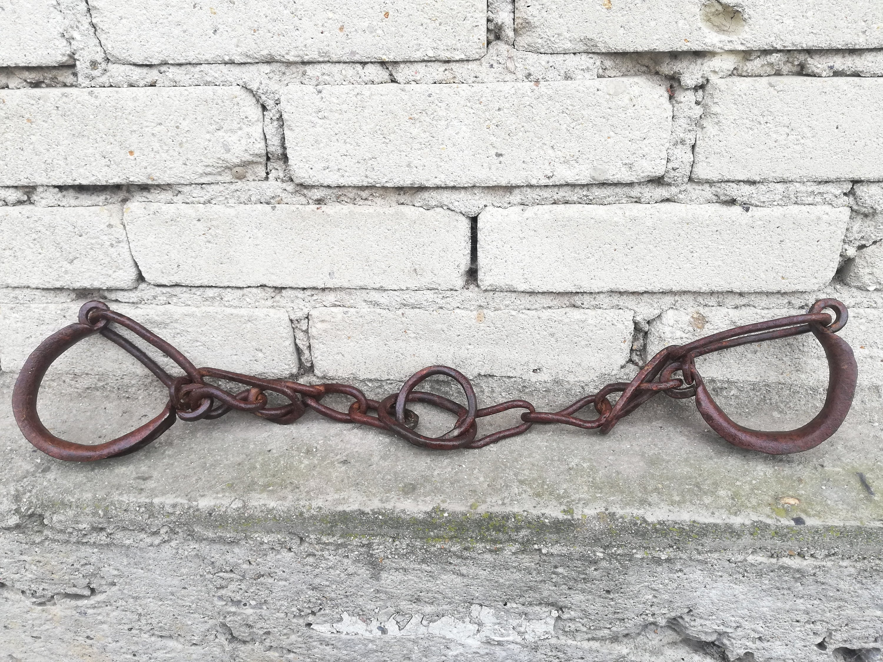 Antique Forged Iron Horse Leg Shackles: 19th Century Rusty Decor - Etsy