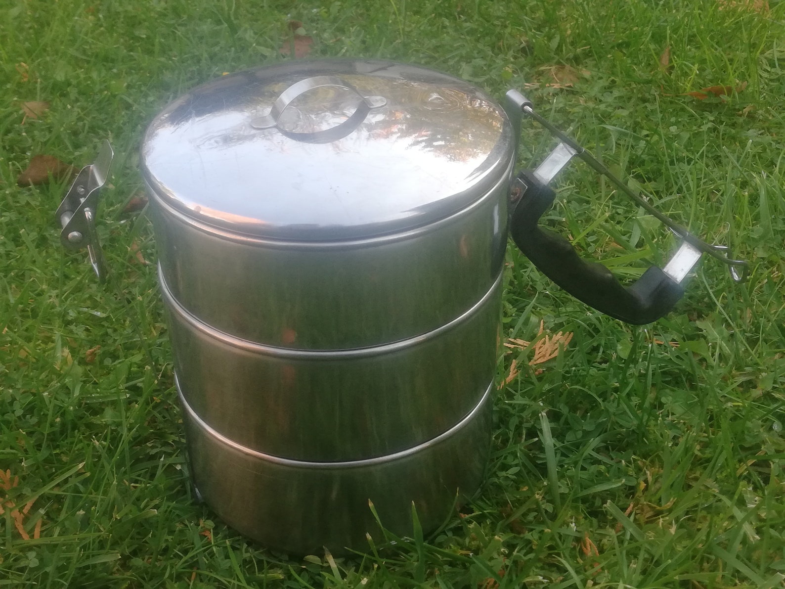 Vintage Food Container Stainless Steel Lunch Boxes Set of Three Food ...