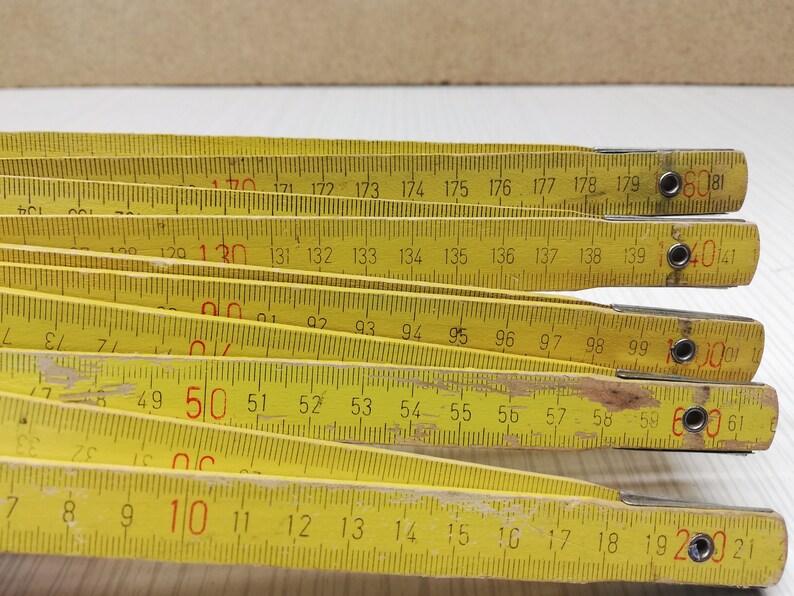Vintage Wood Meter Folding Meter Carpenter Tool - Etsy