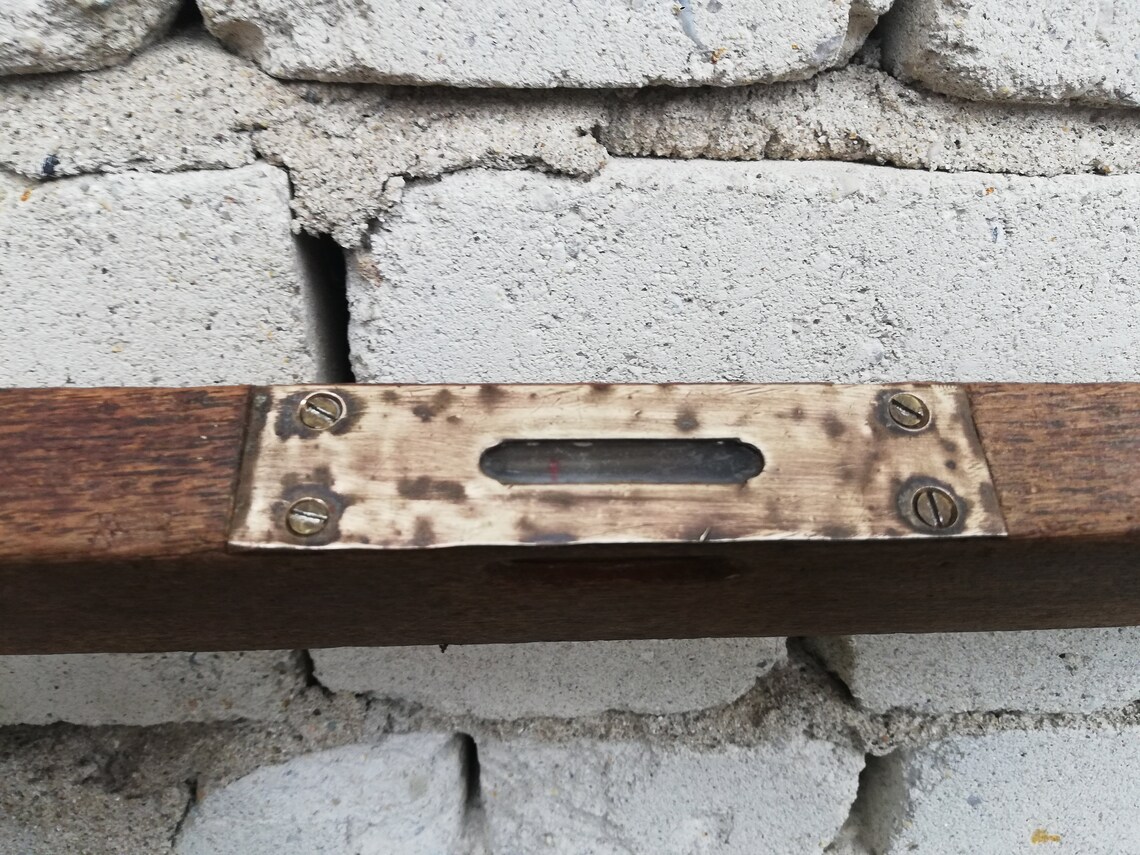 Wooden Spirit Level 1950s Rare Measuring Tool Primitive - Etsy