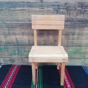 Small Wooden Chair - Four Legged Chair - Children's Stool - Handmade ...