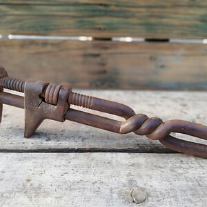 Antique Tube Pipe Wrench From 20s, Metal Tool, Adjustable, Primitive ...