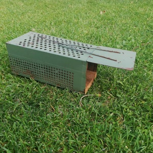 Vintage Mouse Trap 1960's Primitive Tool Catch a Mouse Metal Rusty Trap ...