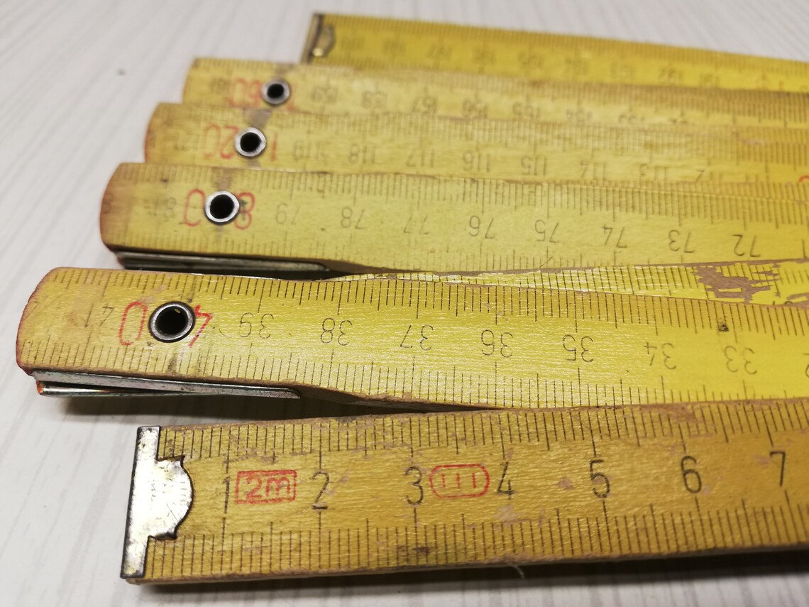 Vintage Wood Meter Folding Meter Carpenter Tool | Etsy