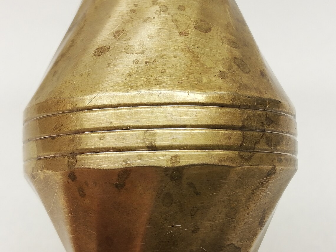 Vintage small brass vase Solid brass vase Short brass vase | Etsy