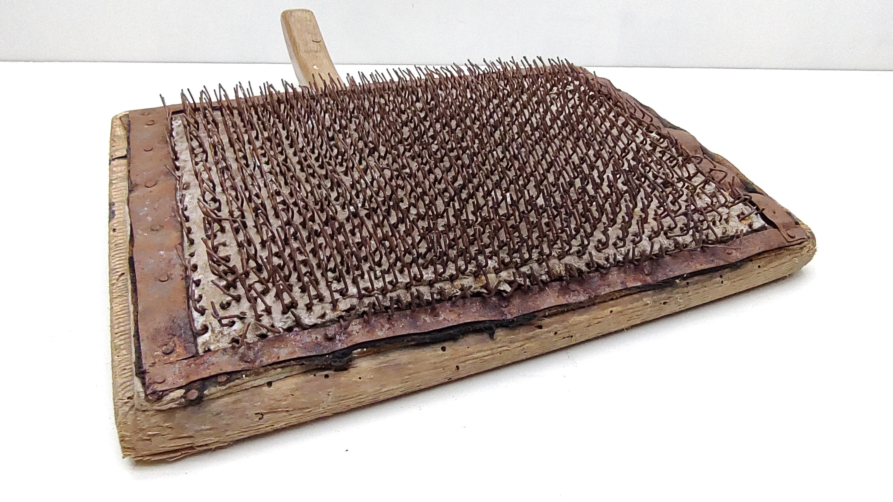 Antique Wool Carding Comb: Primitive Wooden Brush, Rustic Decor - Etsy